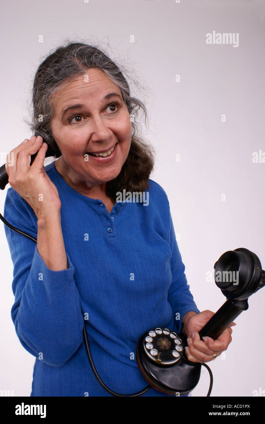 Old Fashion Telephone Stock Photo - Alamy