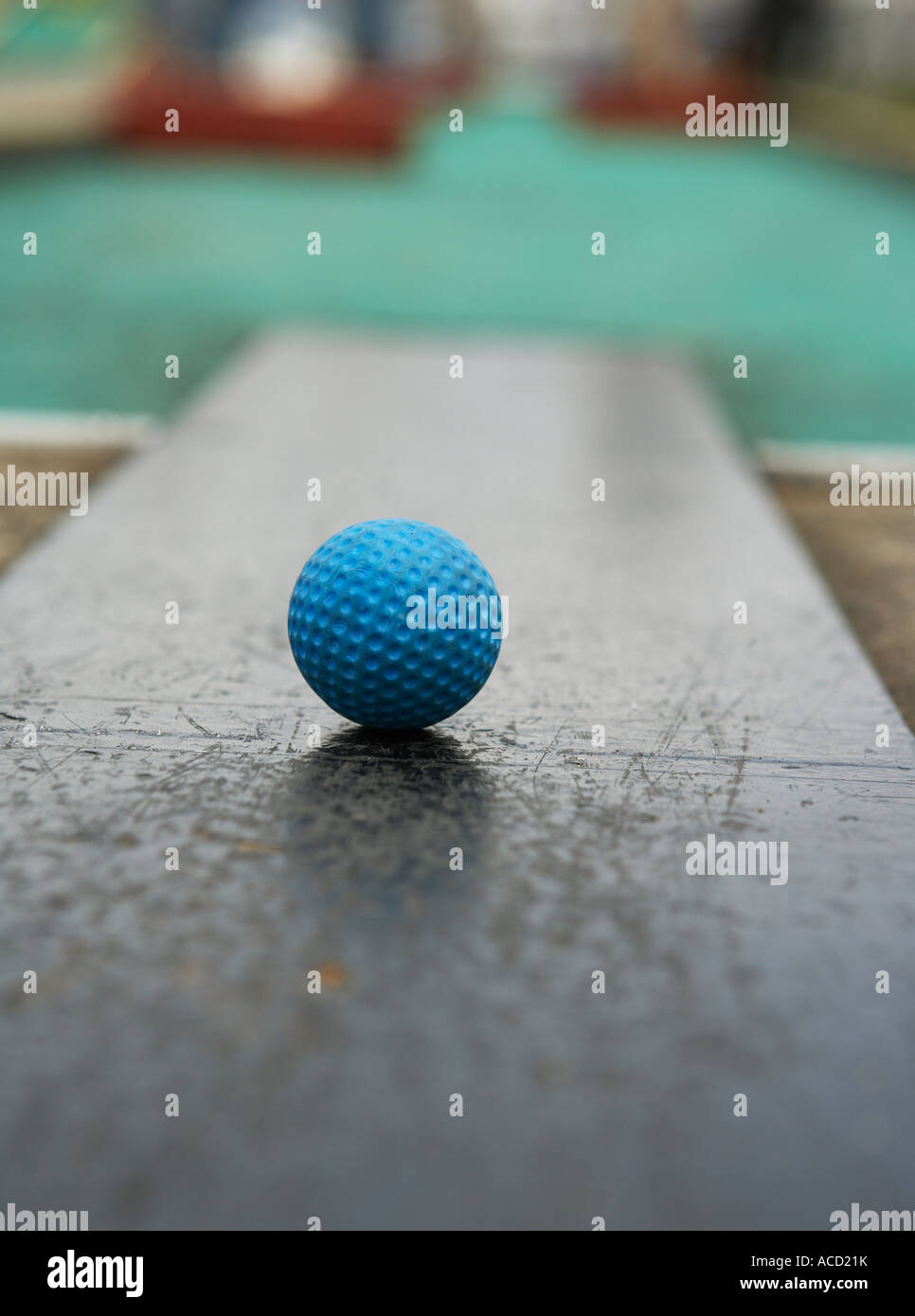 A blue minigolf ball Stock Photo - Alamy