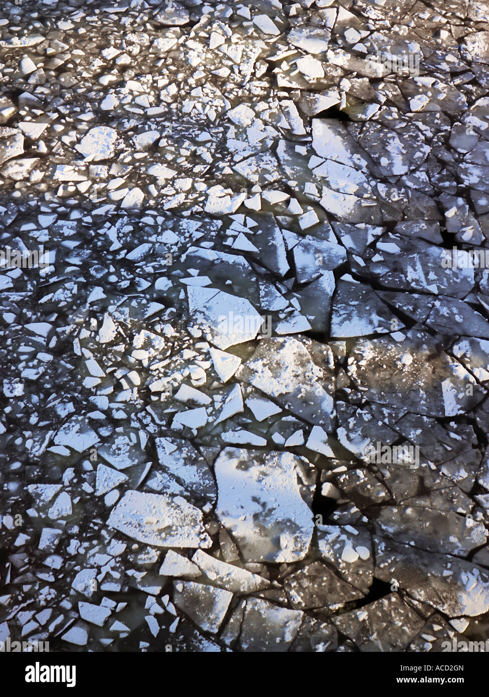 Cracks in ice Stock Photo - Alamy