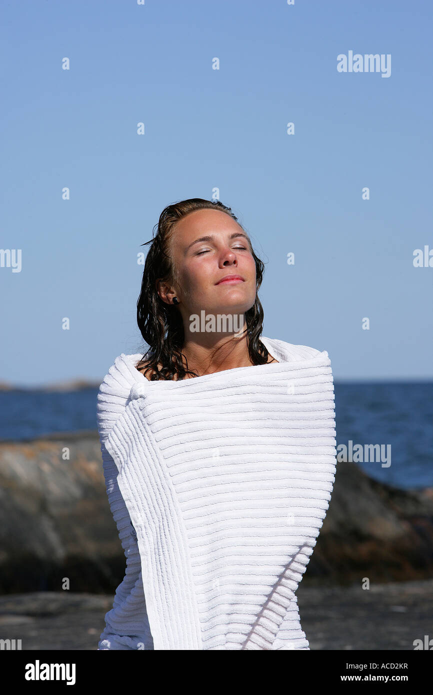 Woman drying eyes hi-res stock photography and images - Alamy