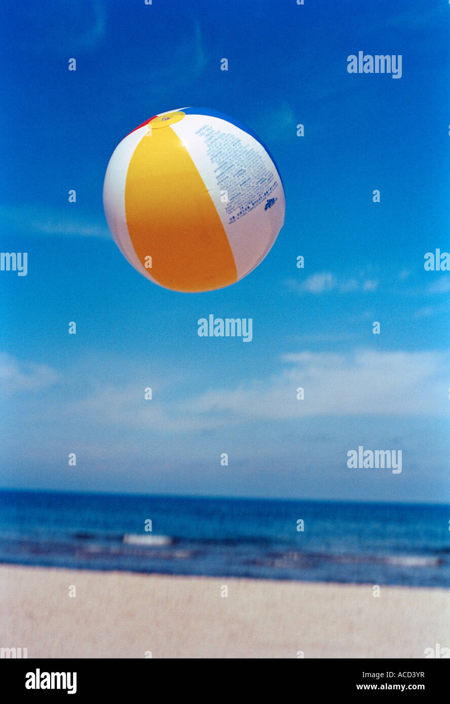 A beach ball in the air Stock Photo - Alamy