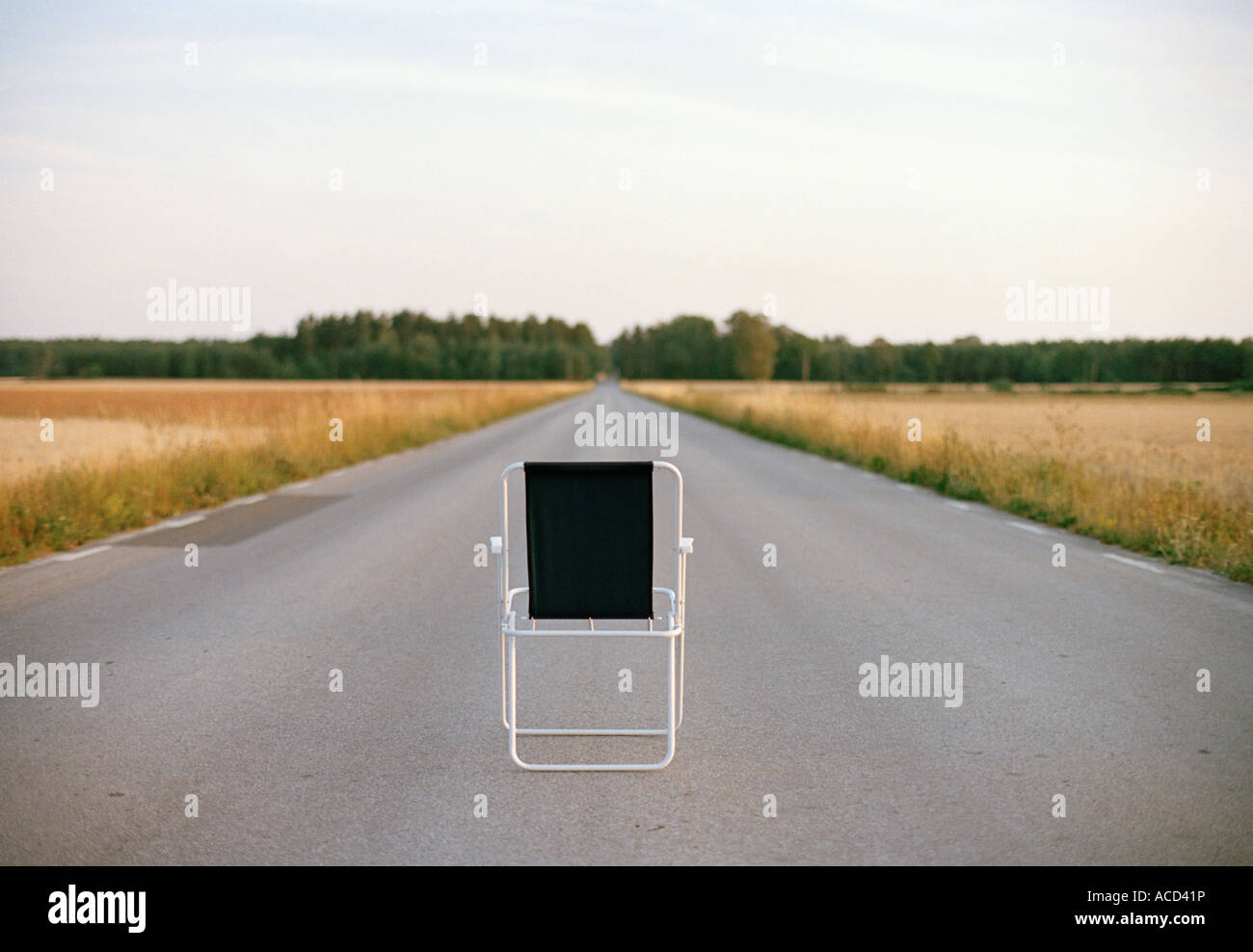 A chair on road Stock Photo - Alamy