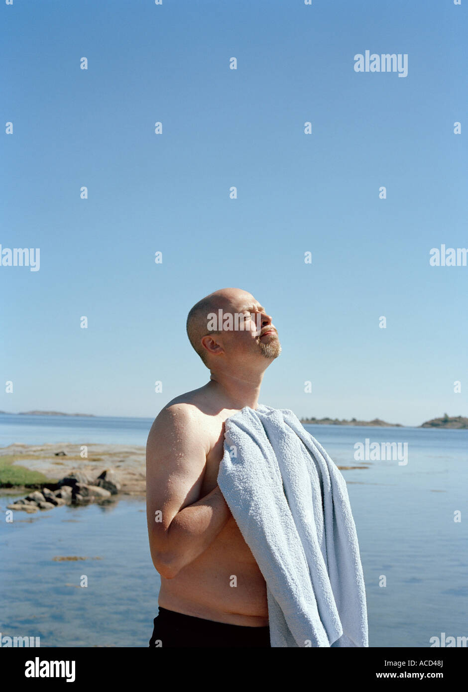 A man enjoying the sun Stock Photo - Alamy