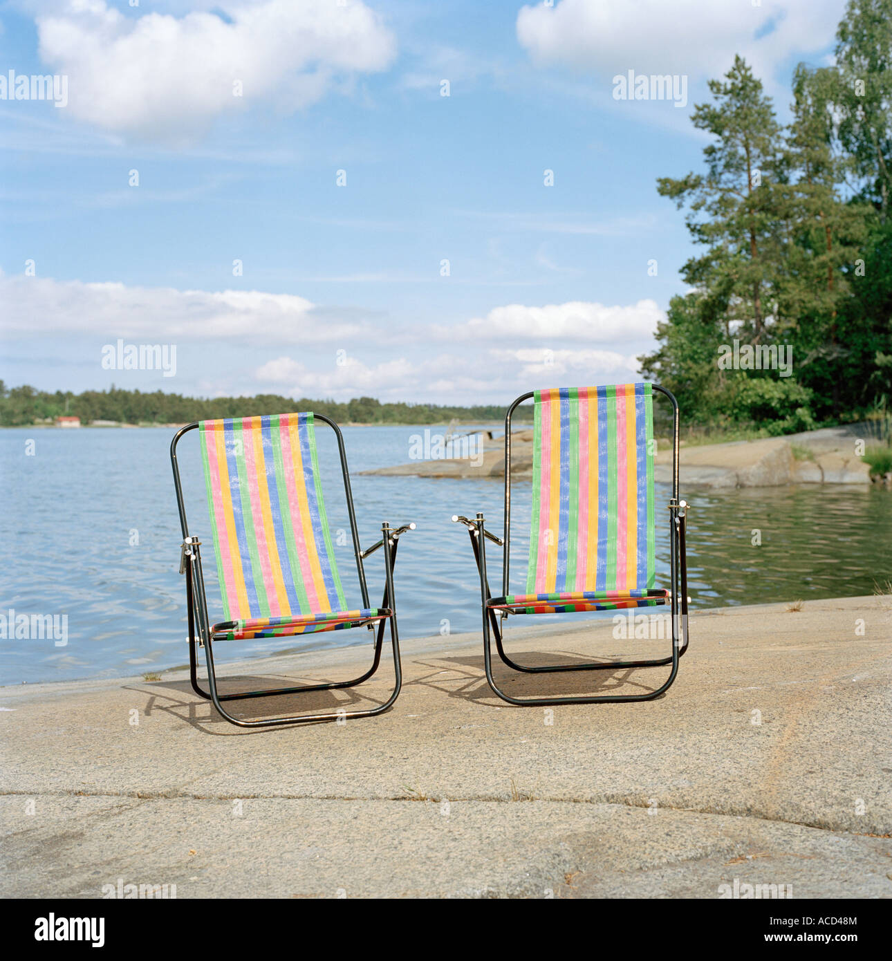 Two sun chairs Stock Photo - Alamy