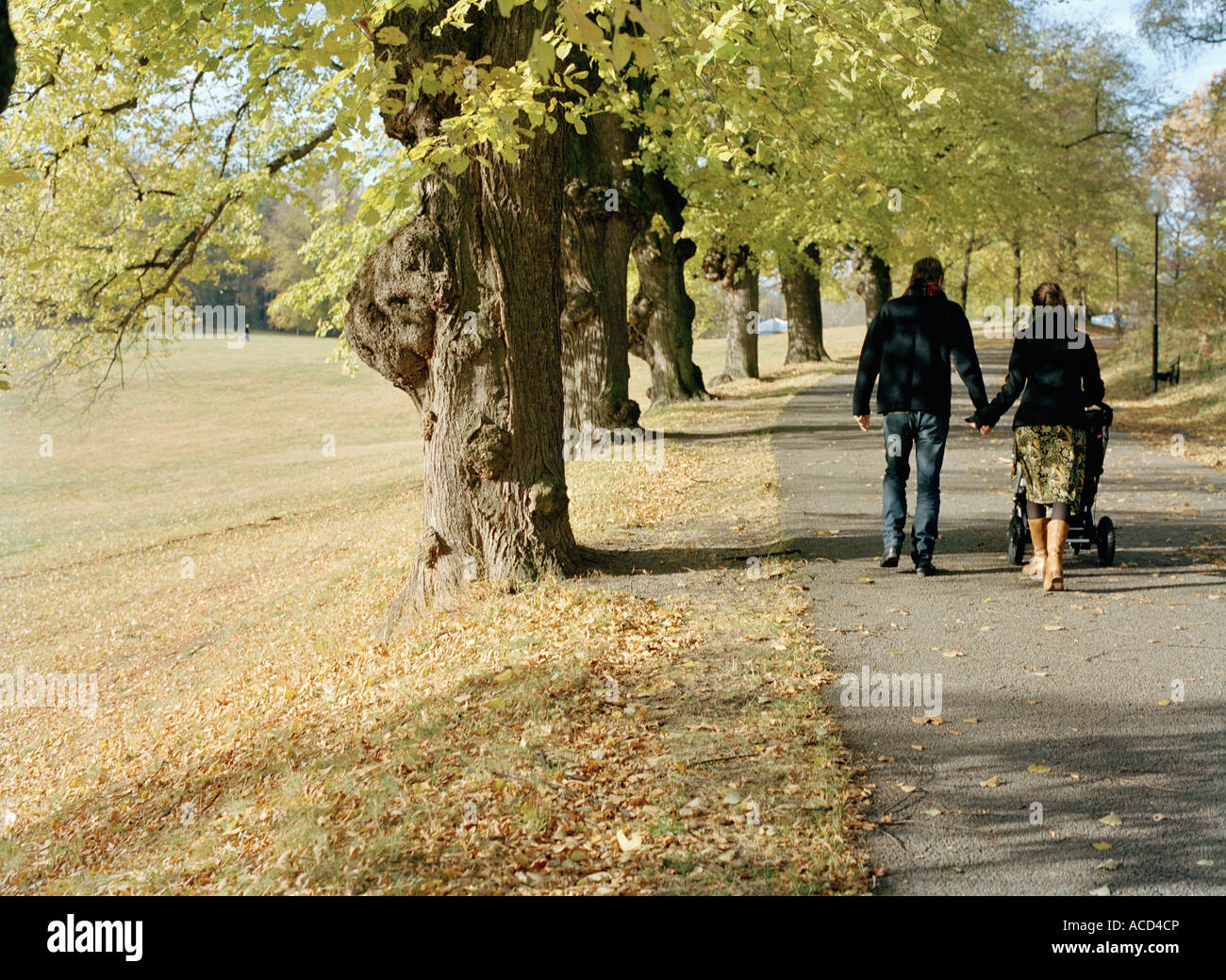 A family walking on a country road Stock Photo - Alamy