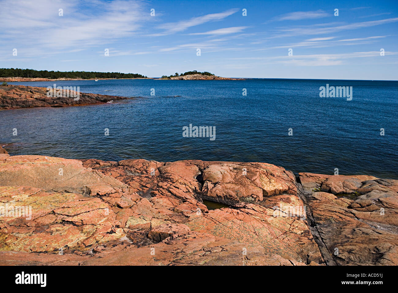 View over Grisslehamn Stockholm Stock Photo - Alamy