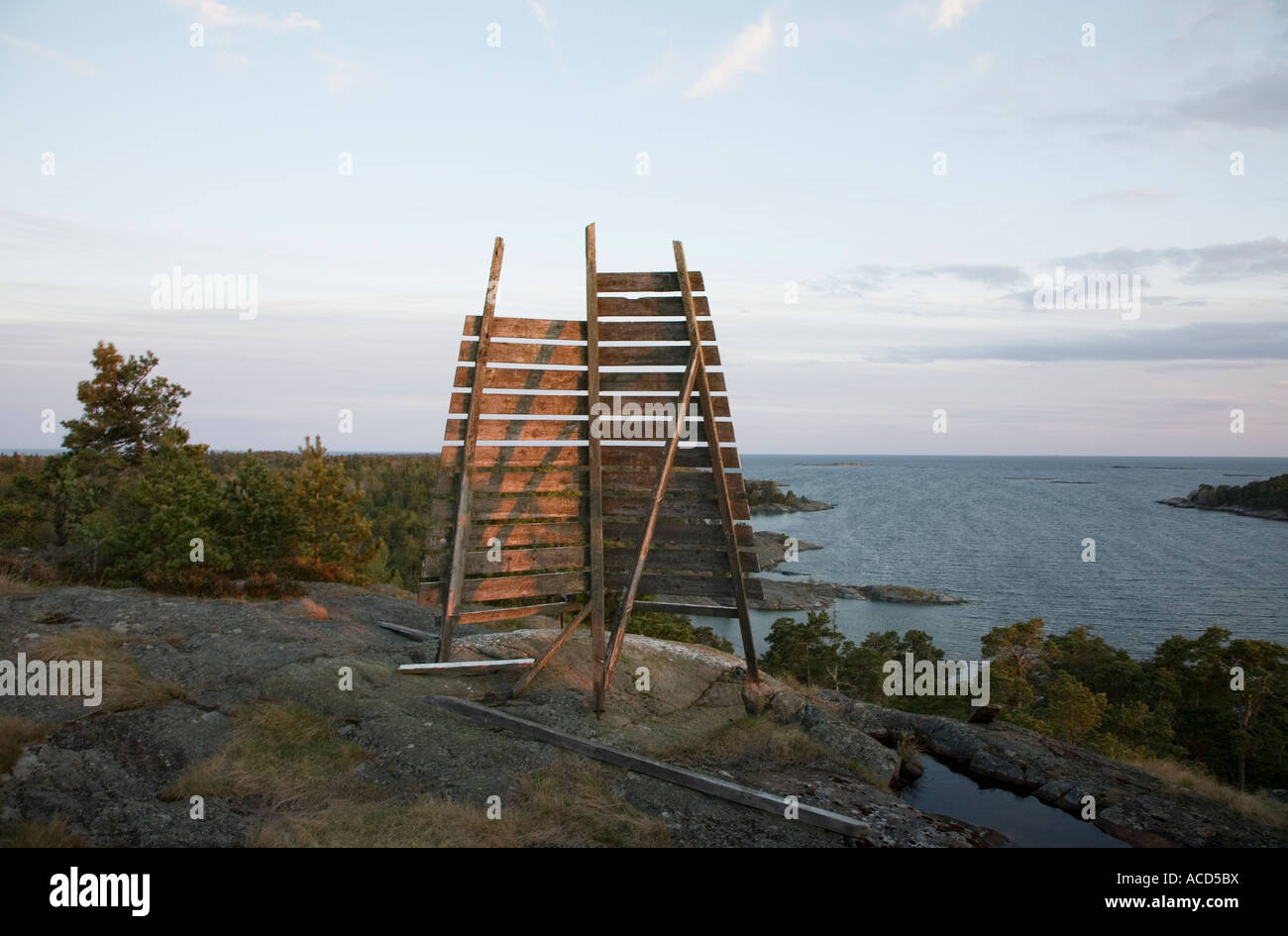 Old navigation mark on a rock Stock Photo - Alamy