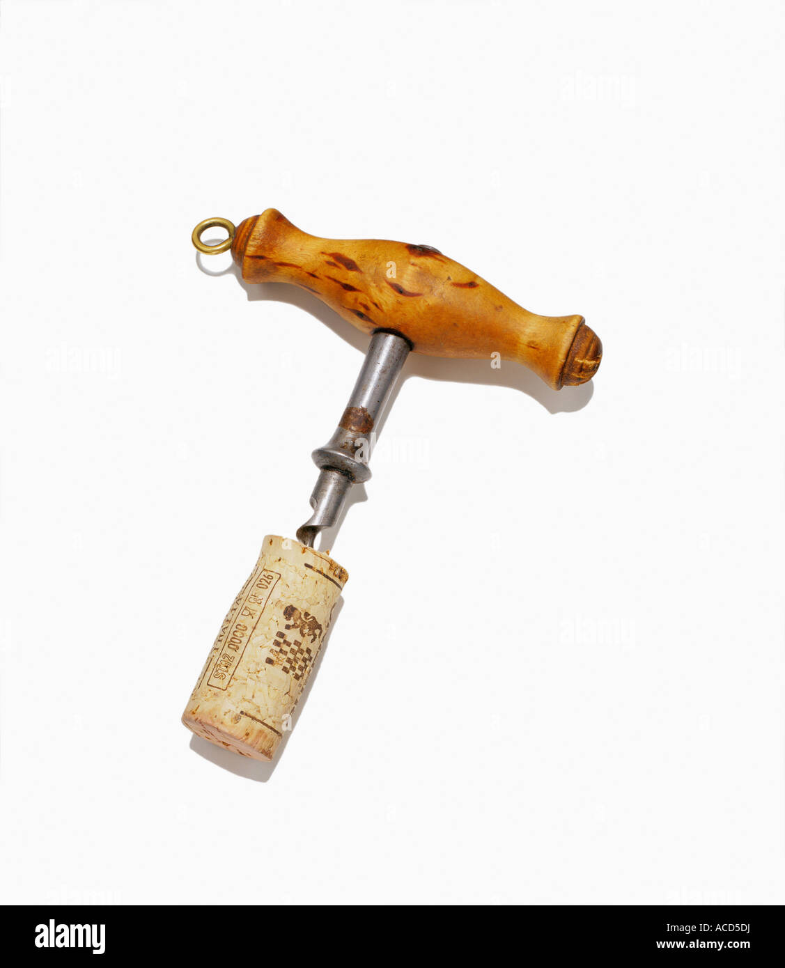 A cork in a cork-screw Stock Photo - Alamy