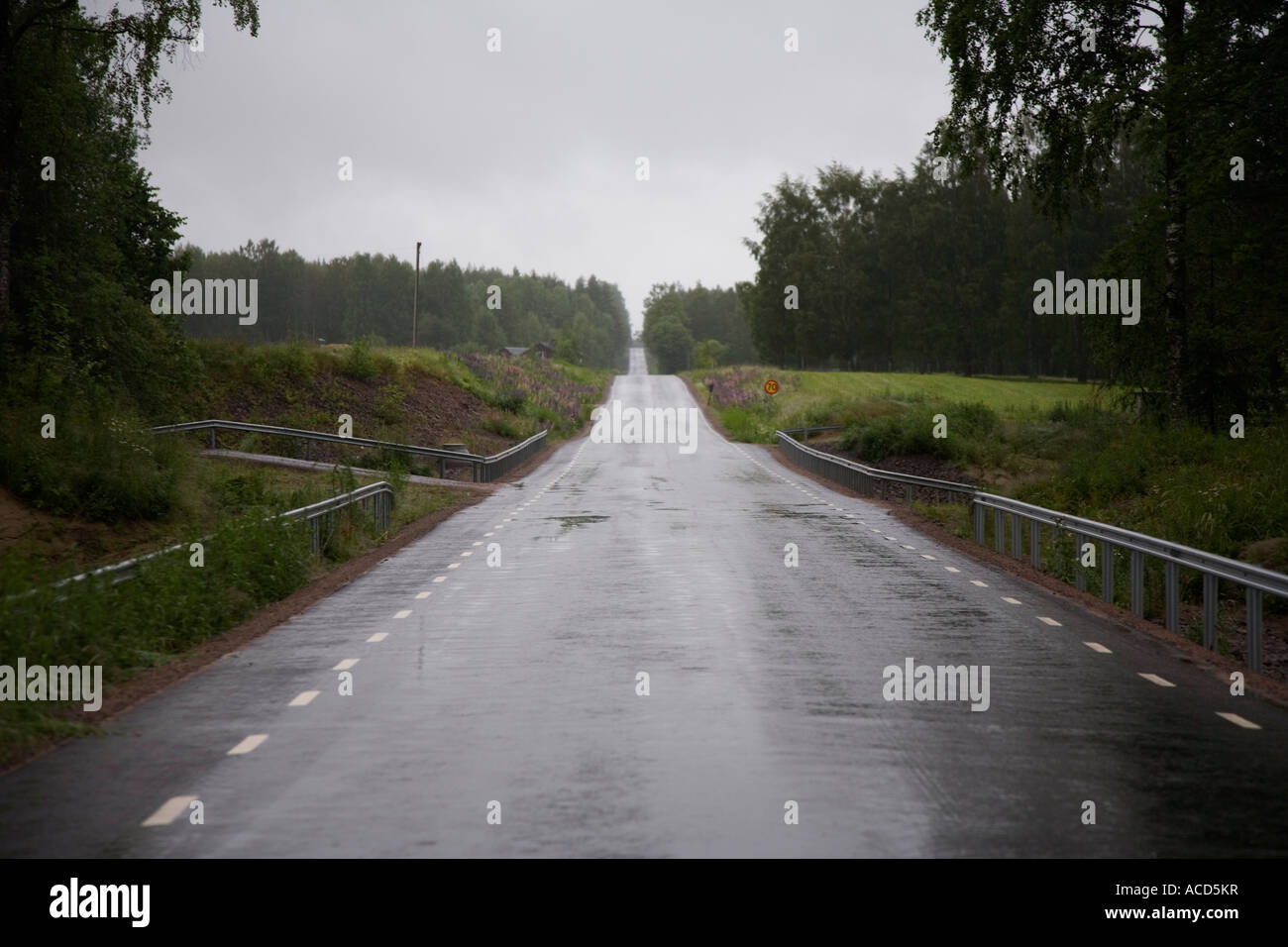 A wet road Stock Photo - Alamy