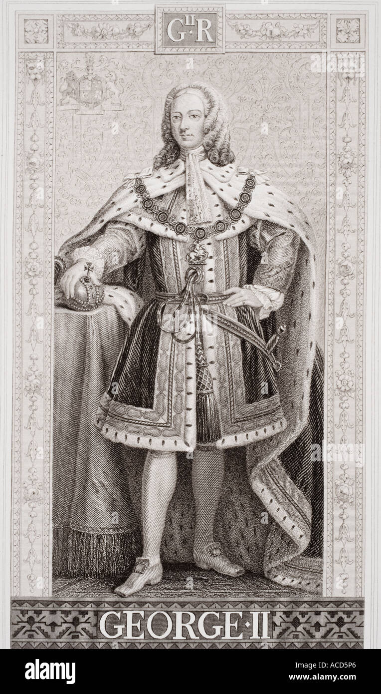 George II, 1683 - 1760. King of England, 1727 - 1760 Stock Photo - Alamy