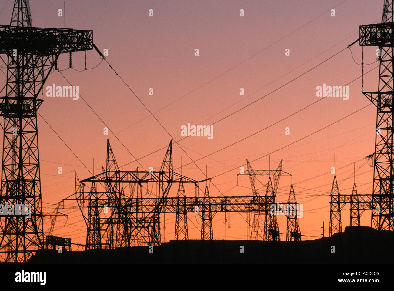 Electric Pylons USA Stock Photo - Alamy