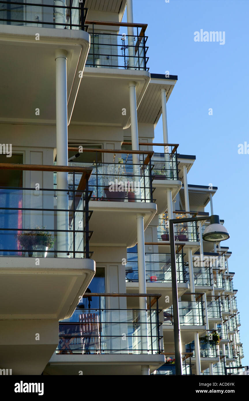 Balconys on a residential building Stock Photo - Alamy
