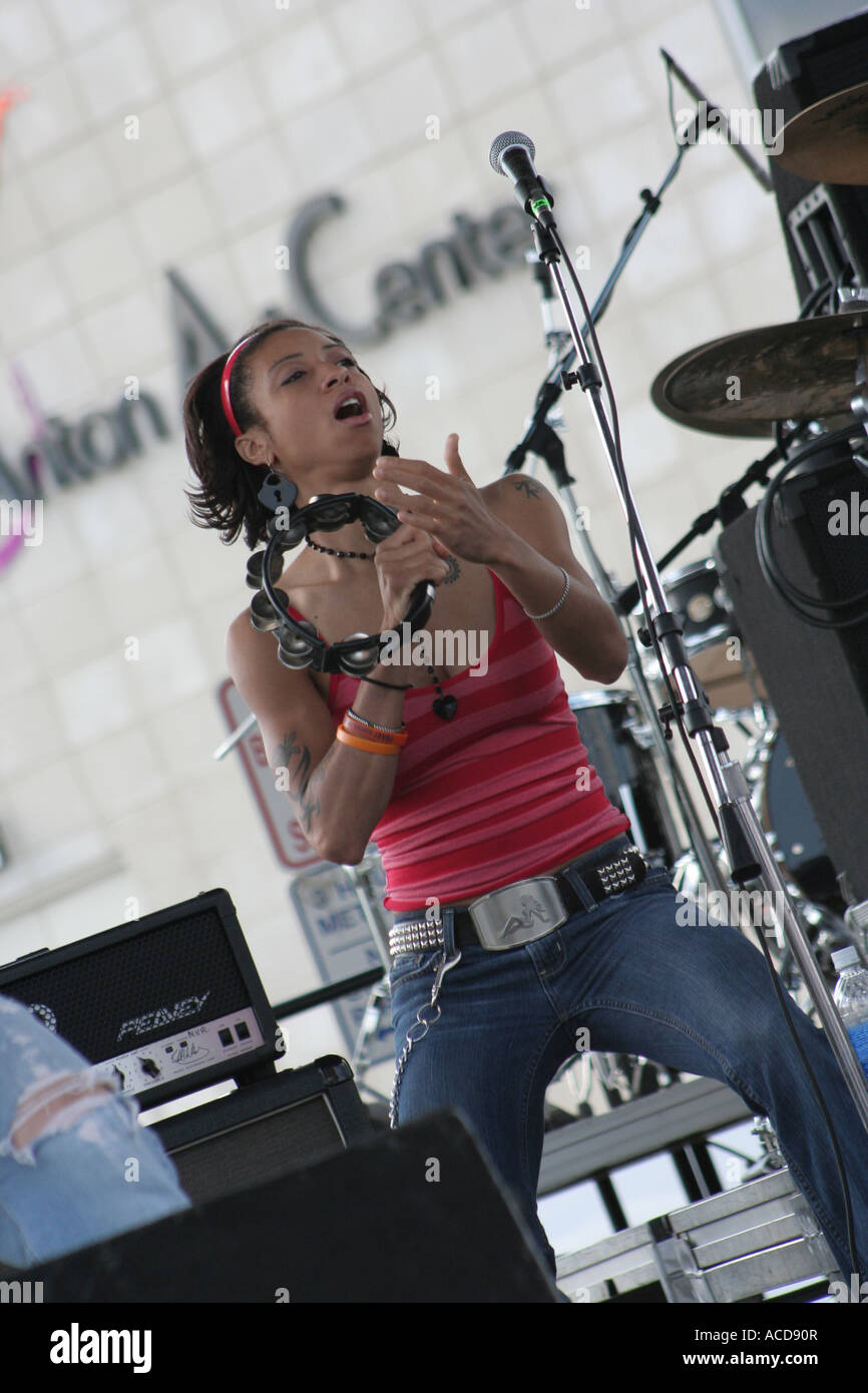 Steffanie Christi'an during a show with Jocaine Stock Photo - Alamy