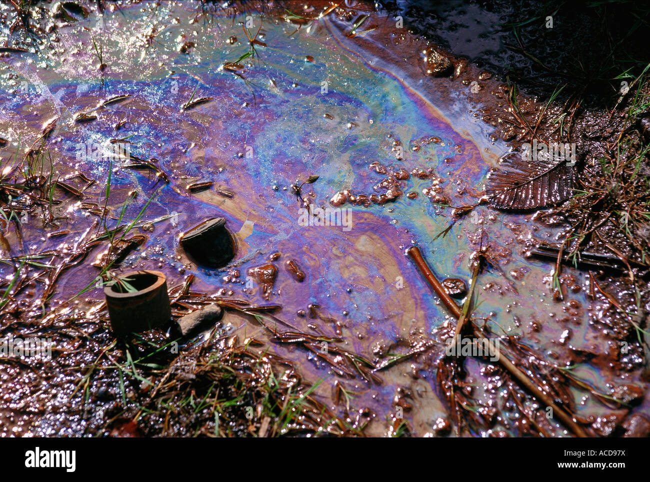 Oil puddle hi-res stock photography and images - Alamy