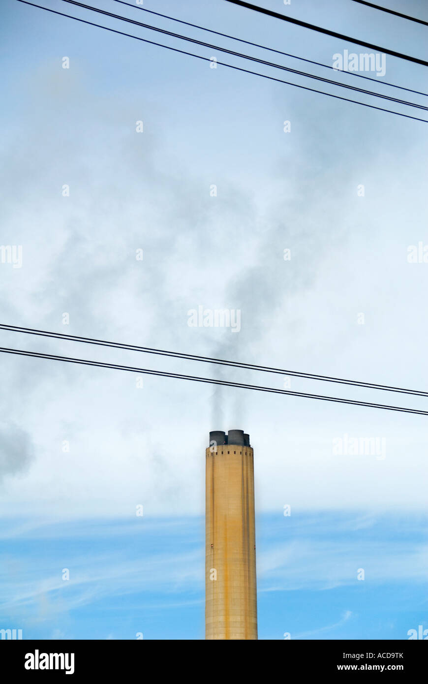 Smoke Pollution From a Power Station Stack Stock Photo - Alamy