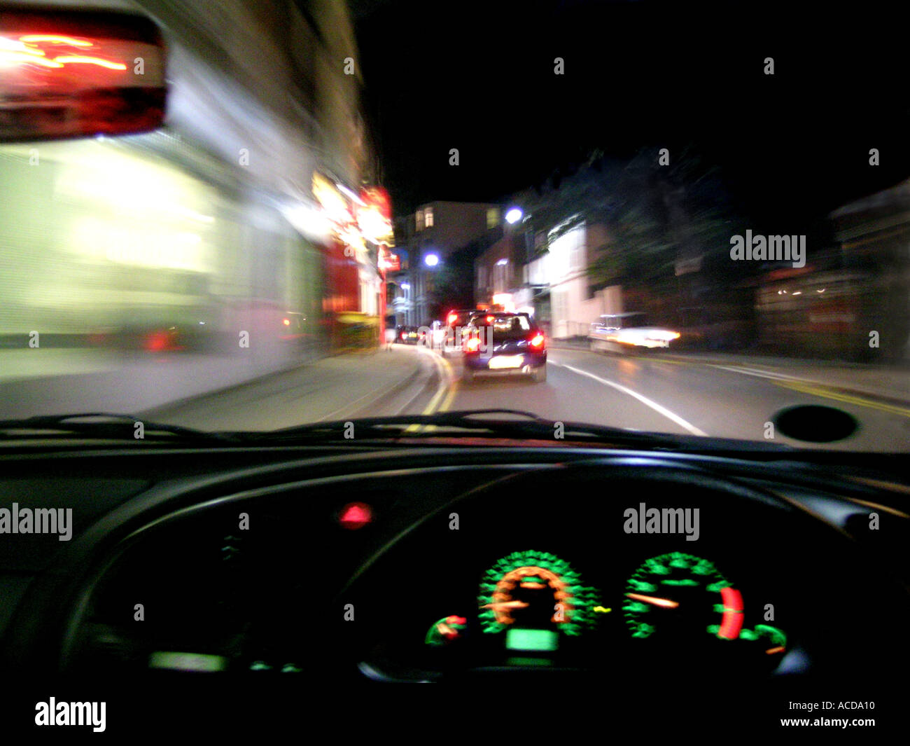Driving at night London England Blur Britain United Kingdom UK car ...