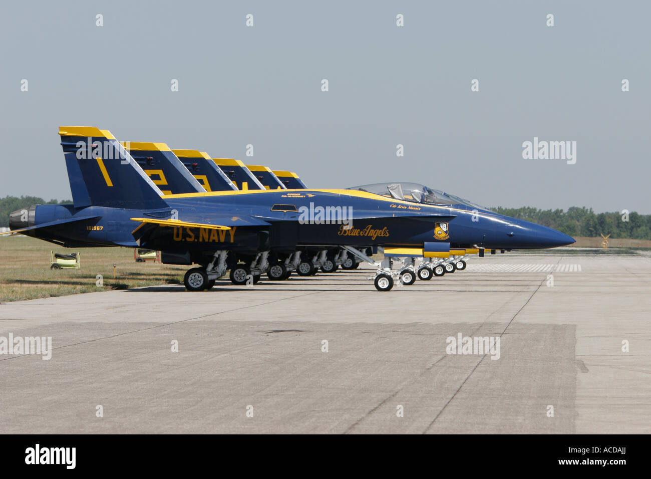 Blue angels team line up before air show 3 Stock Photo - Alamy