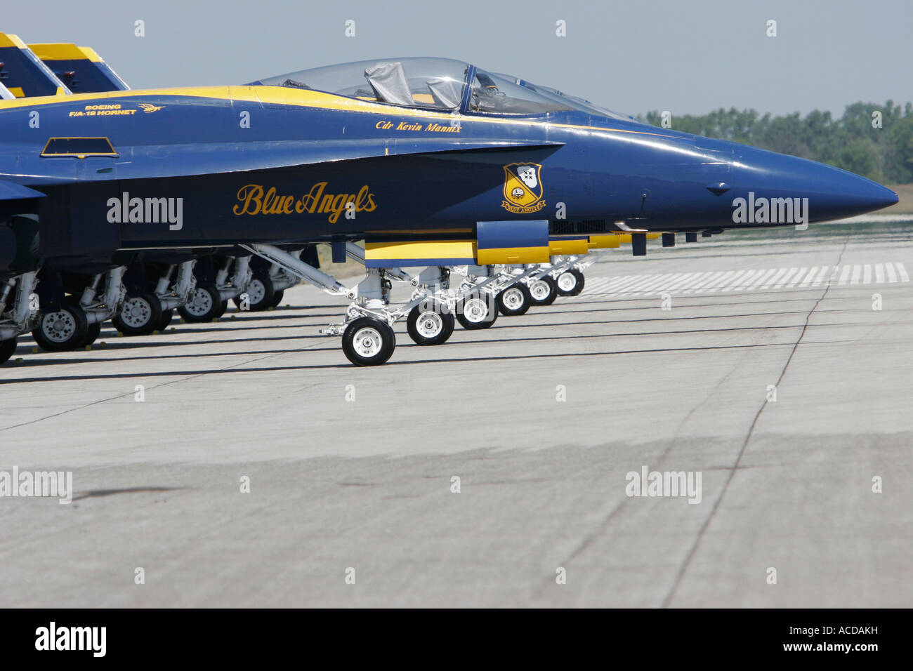 Blue angels team line up before air show Stock Photo - Alamy