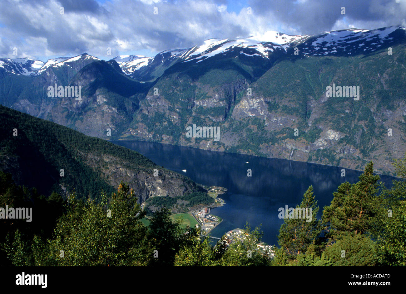 Sognefjord Lake Norway Norwegian Scandinavian Scandinavia Stock Photo ...