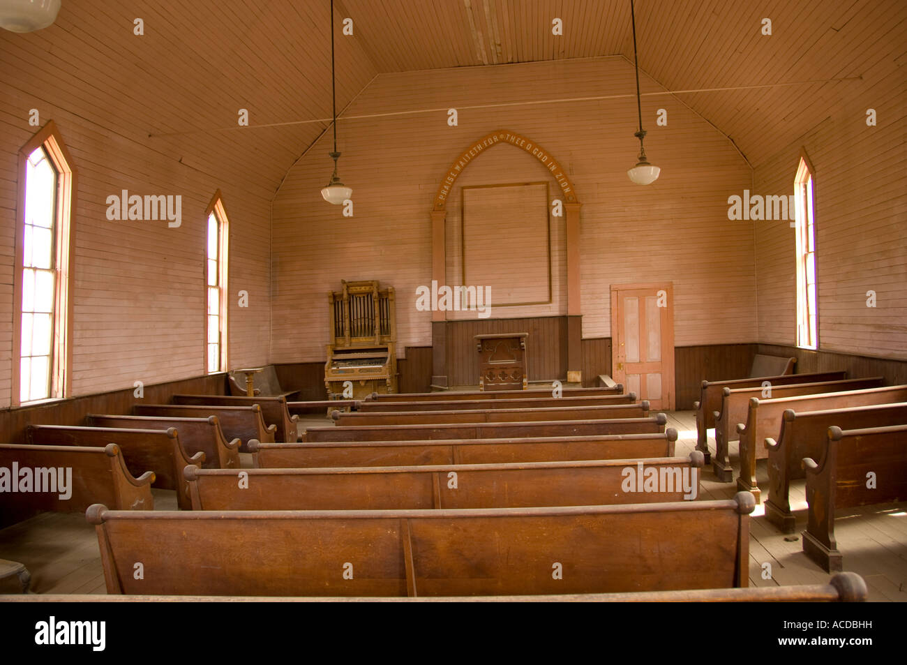 Inside the Old Church in Bodie, California Stock Photo - Alamy