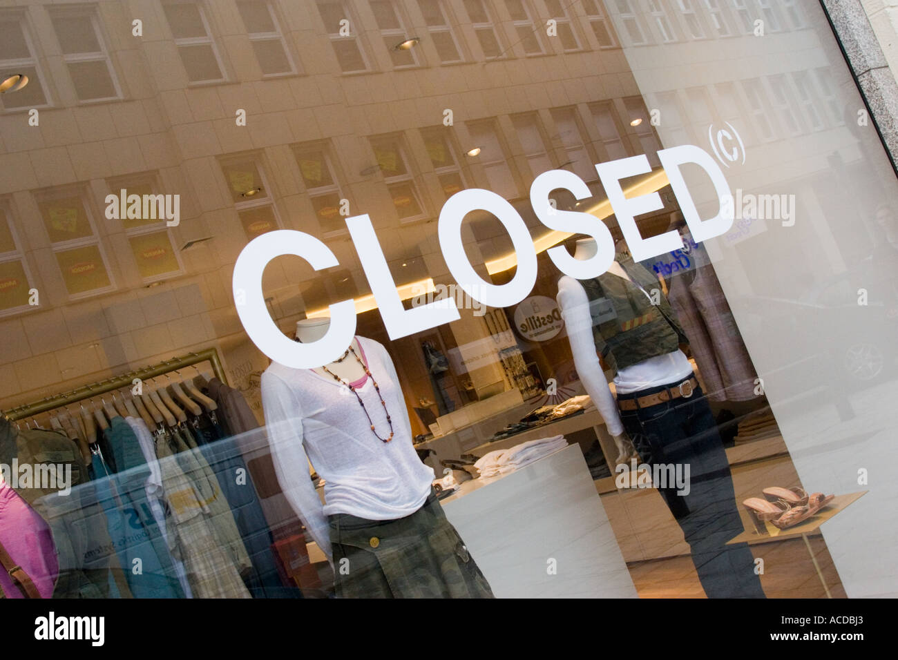 Closed brand shop in Hamburg Germany Stock Photo - Alamy