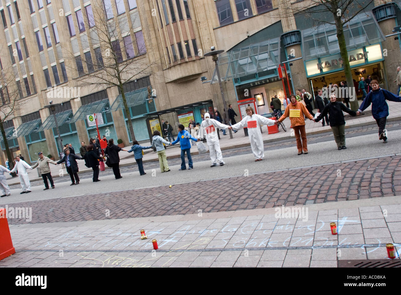 Human chain hi-res stock photography and images - Alamy