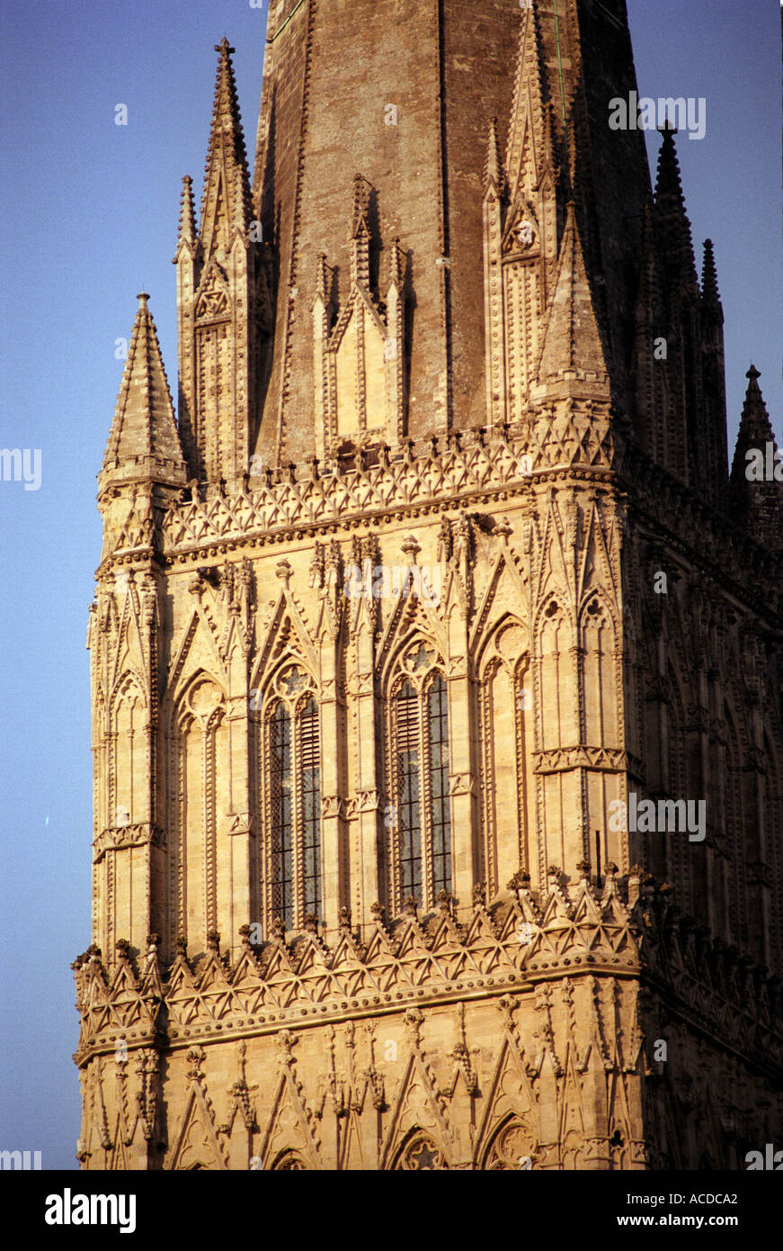 Close up of Salisbury Cathedral tower spire Stock Photo - Alamy