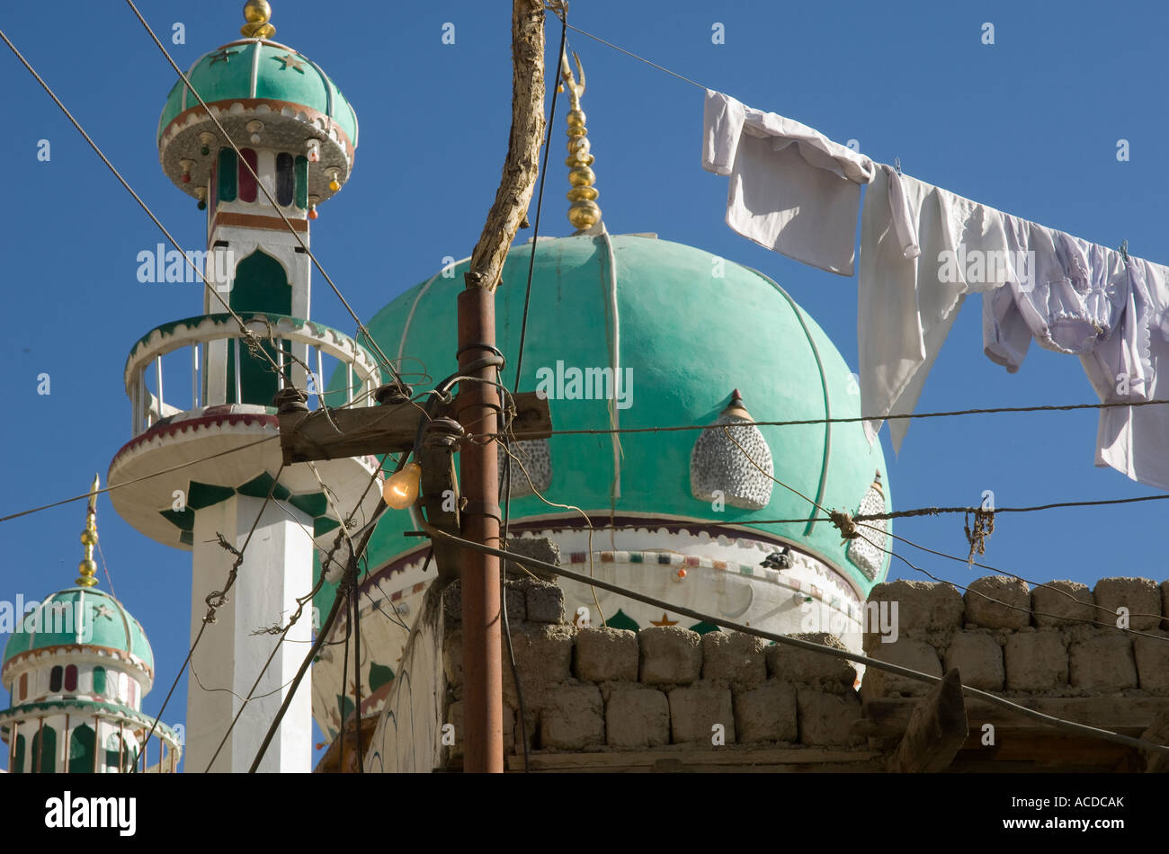 India Himalaya Jammu and Kashmir Ladakh Leh Shiite mosque view with ...