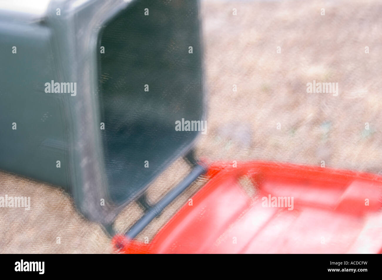 Garbage garbagebin top bin trash fallen down on ground Stock Photo - Alamy