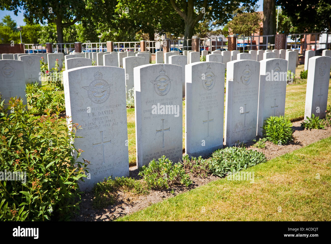 World War 2 graves at the commonwealth military cemetery at Uden ...