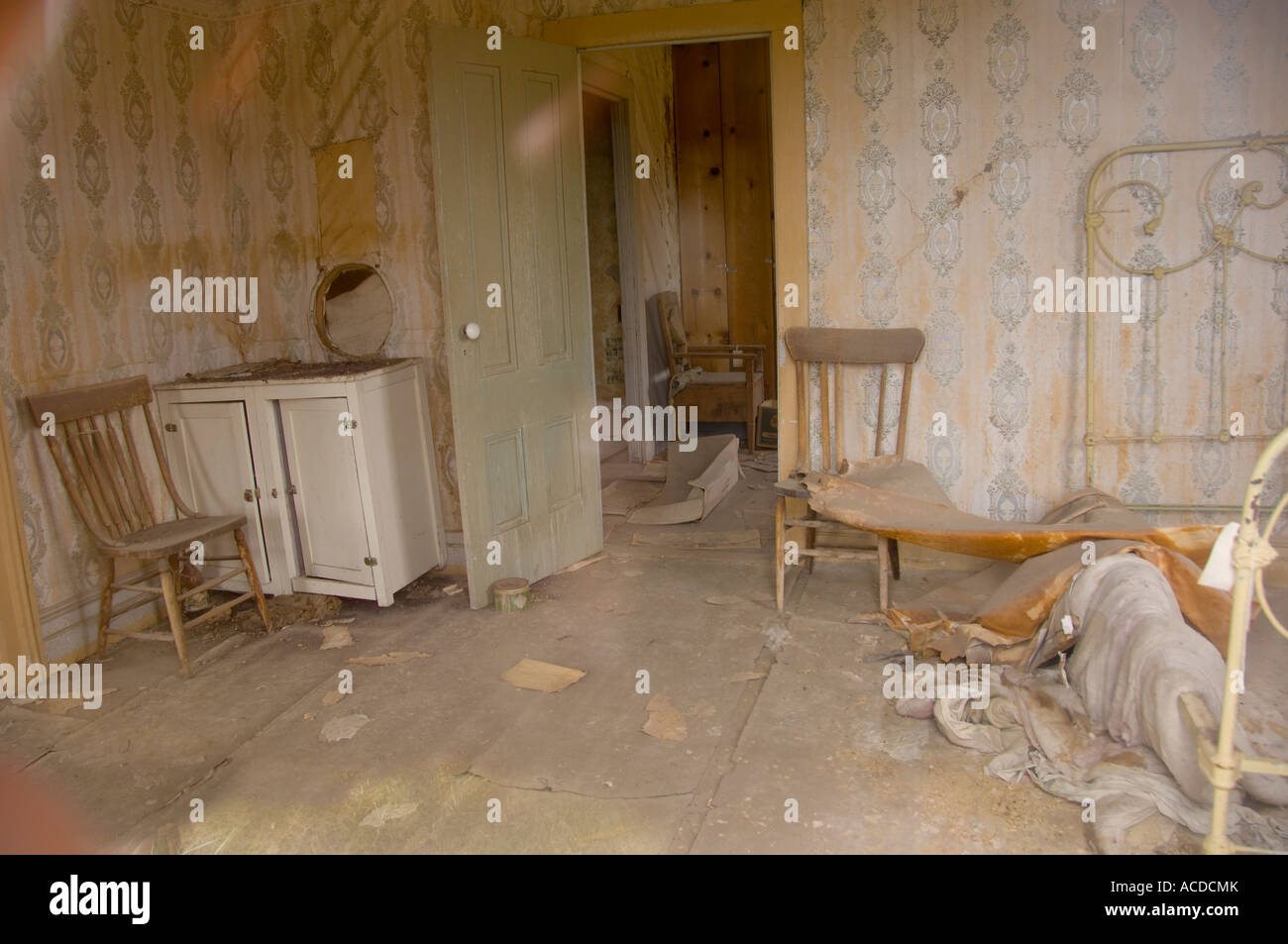 Inside an Old Building in Bodie, California. Ghost Town Stock Photo - Alamy