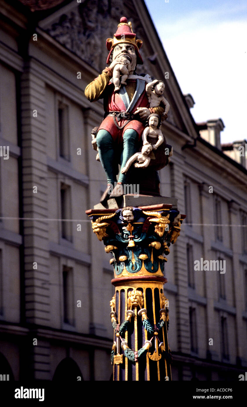 Switzerland Suisse Schweiz Zurich Town Historic centre Statue Sculpture ...