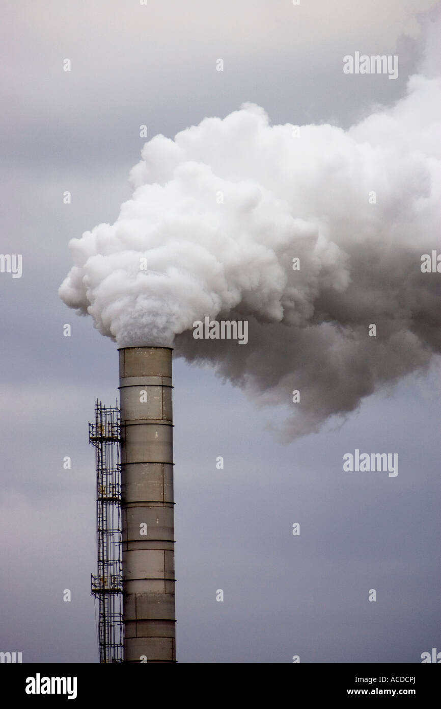 Refinery smokestack, Anacortes Washington Stock Photo - Alamy