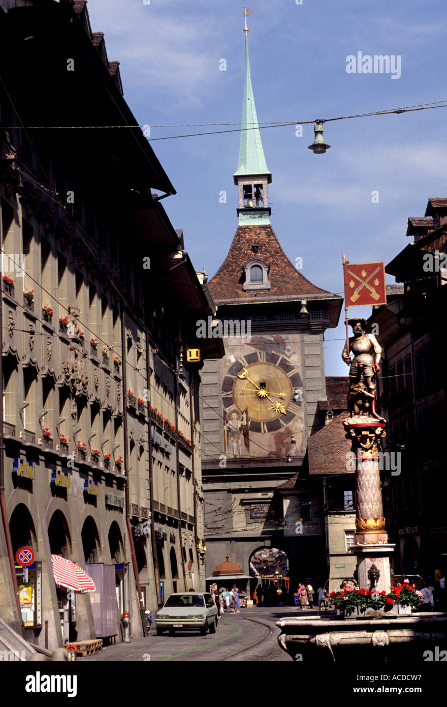 Zurich Town Historic centre Clocktower Switzerland Suisse Schweiz ...