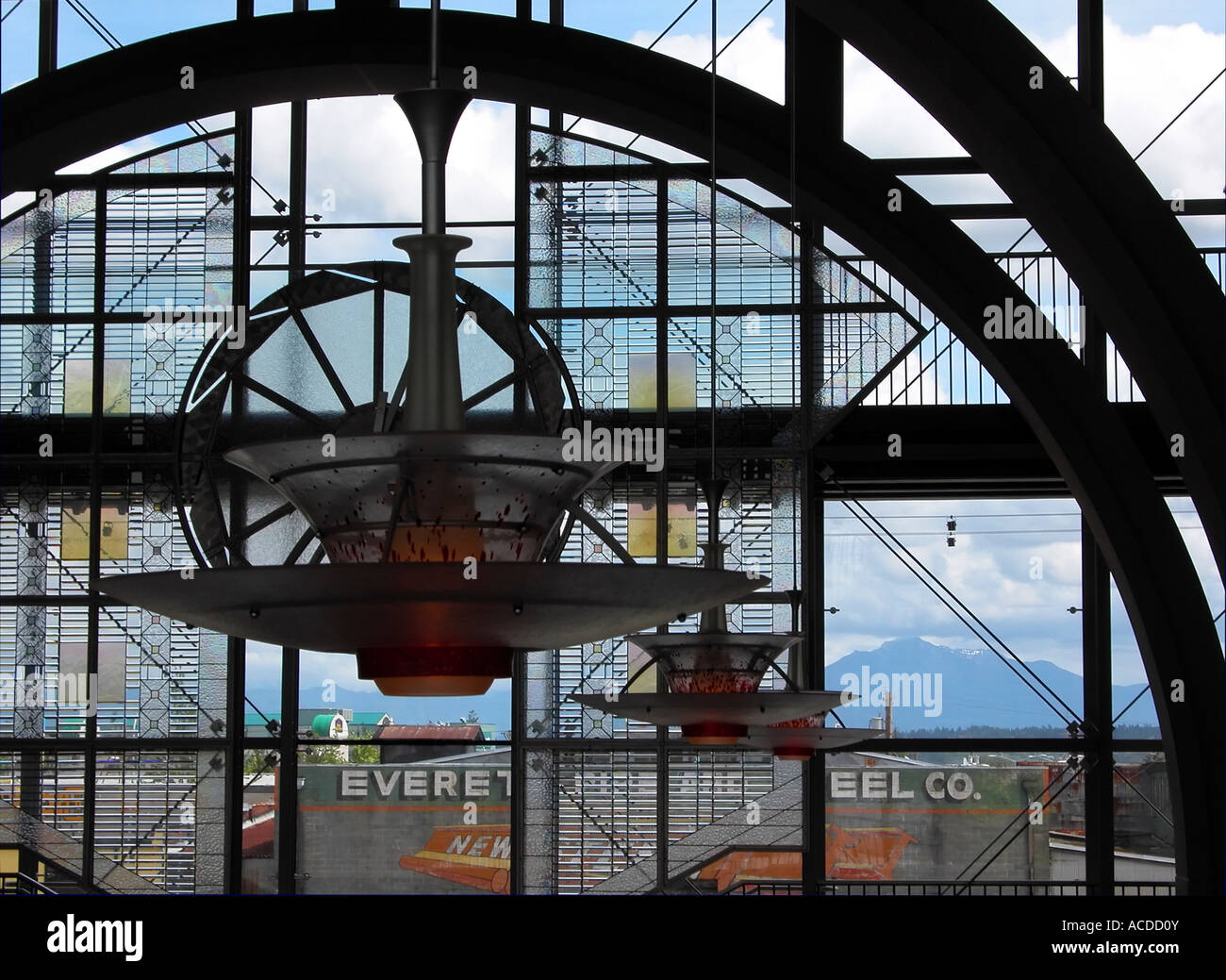 Everett Station - East Window Stock Photo - Alamy