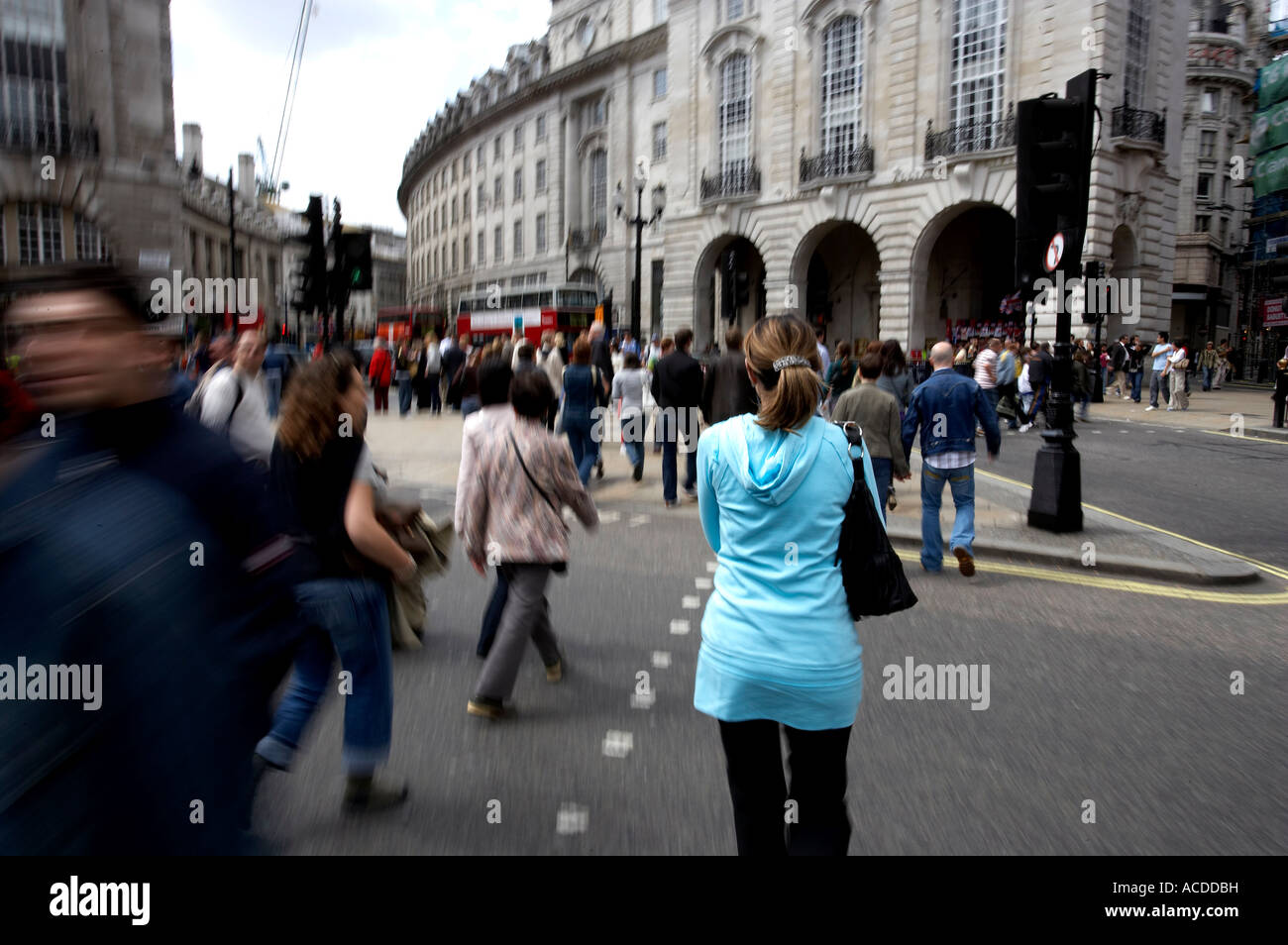 People and traffic in London UK Stock Photo - Alamy