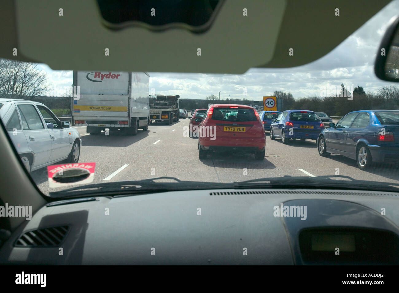 traffic jams on the M6 motorway, Birmingham, UK Stock Photo - Alamy