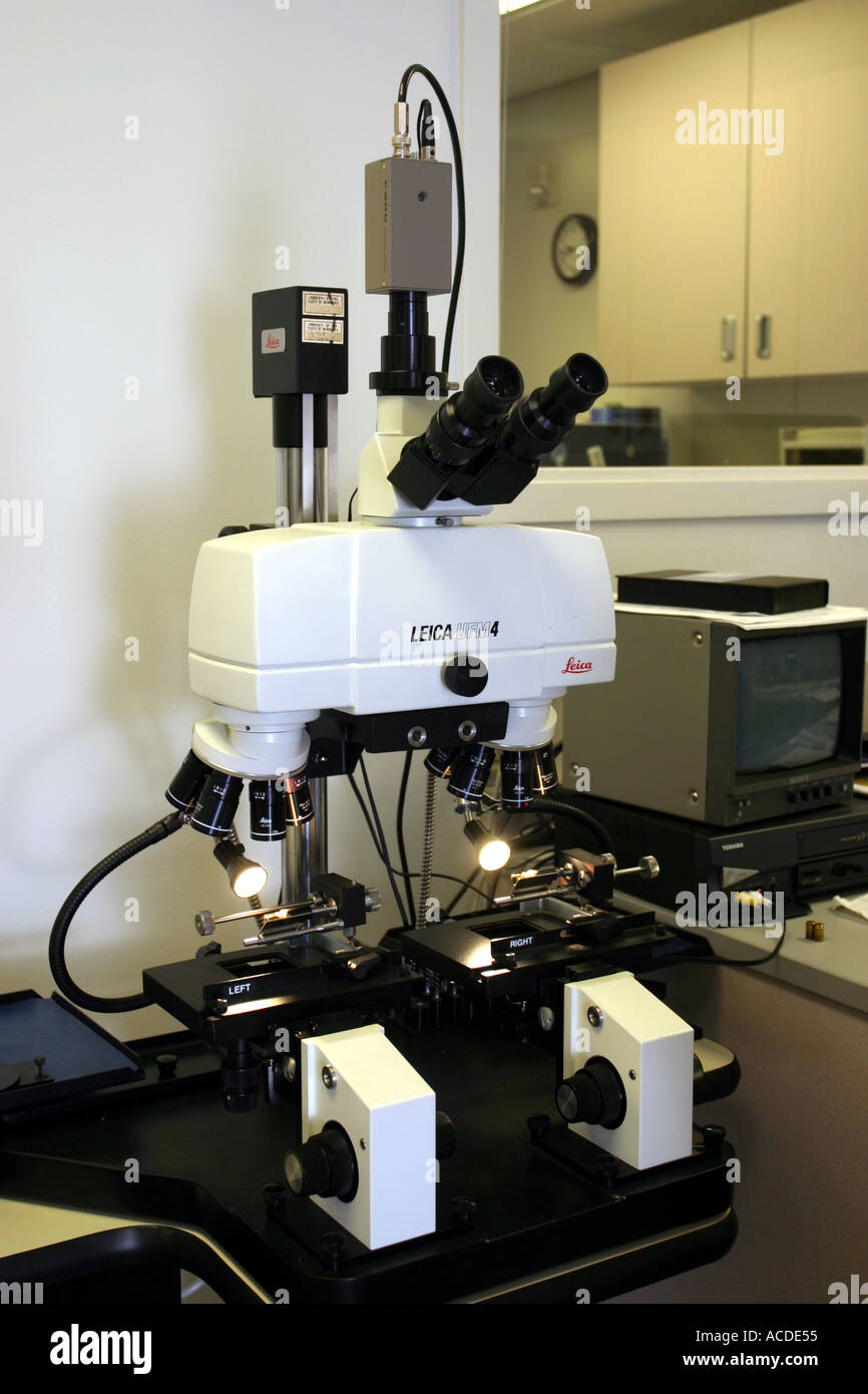 Side by side microscope Used to compare two bullets or casings ...
