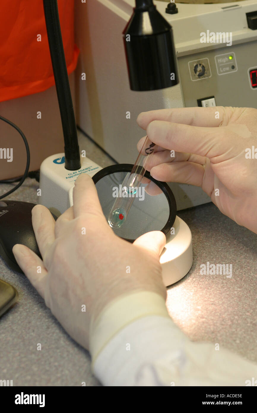 Forensics Testing blood to determine blood type. Bryan LGH Hospital ...