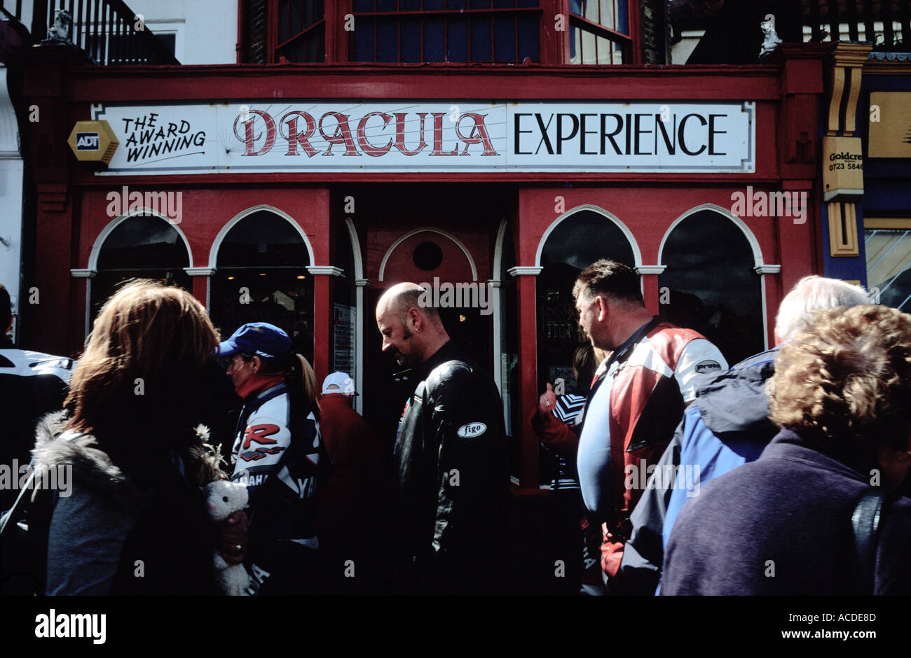 English seaside town of Whitby The Dracula Experience side show Stock ...