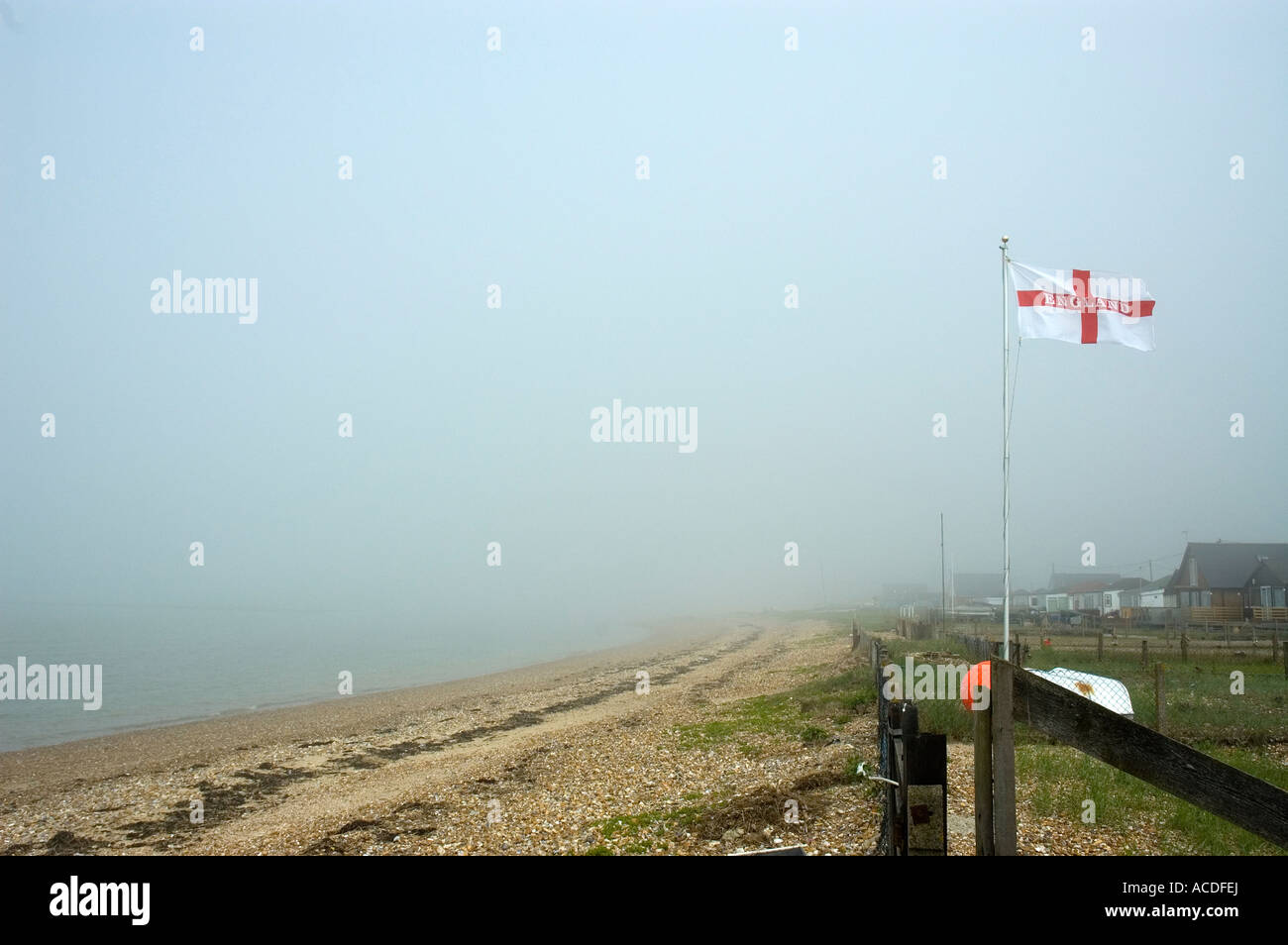 Misty beach at Seasalter, England Stock Photo - Alamy
