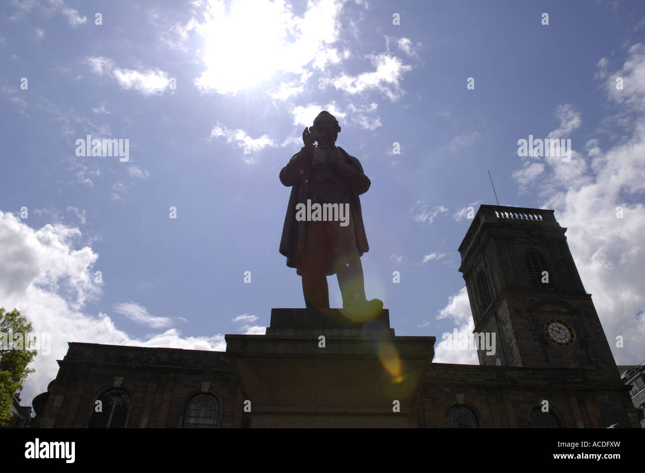 statue church saint annes square anns manchester city centre uk gb ...