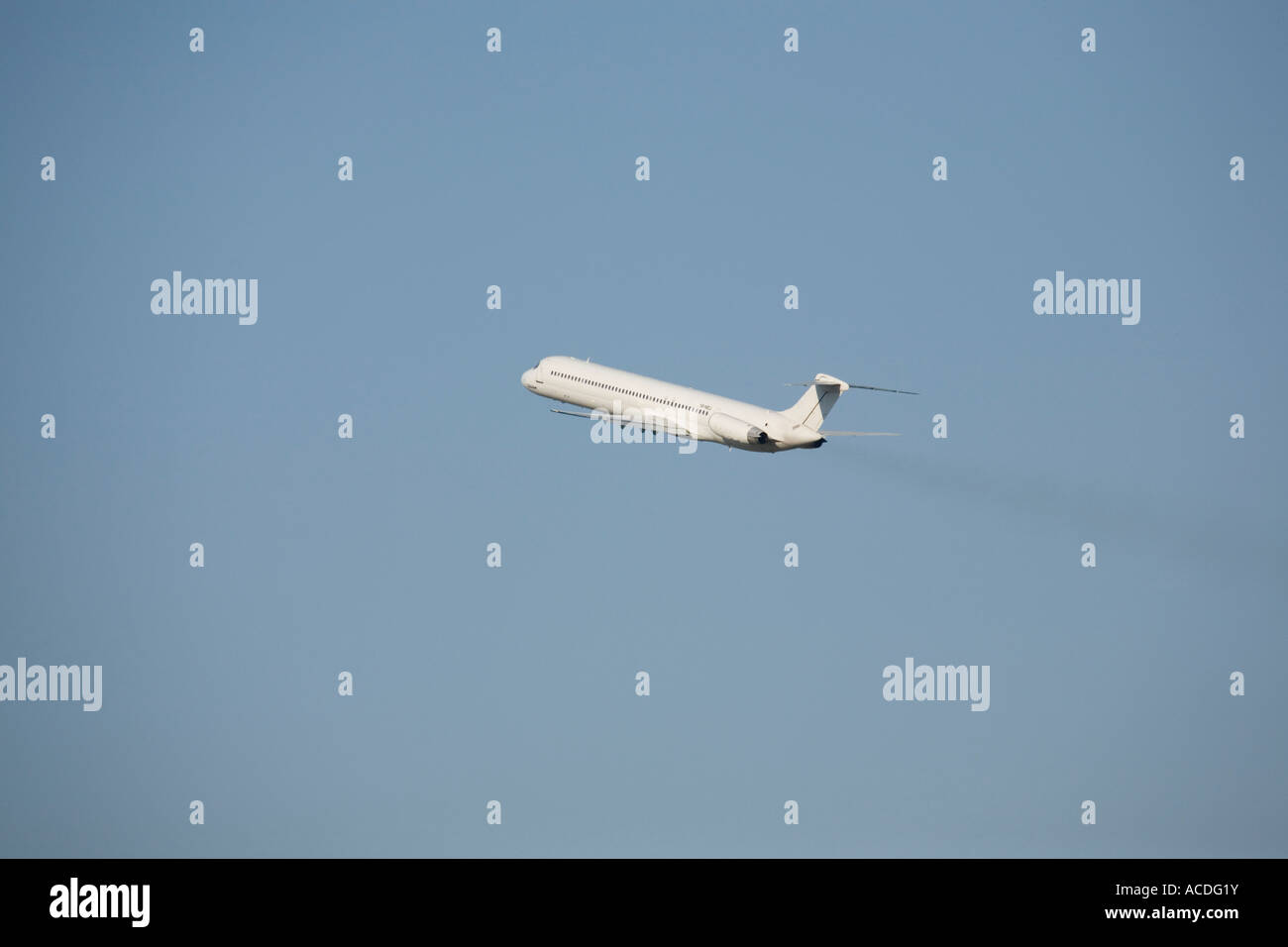 Jet airliner taking off from Marco Polo airport, Venice Italy Stock ...