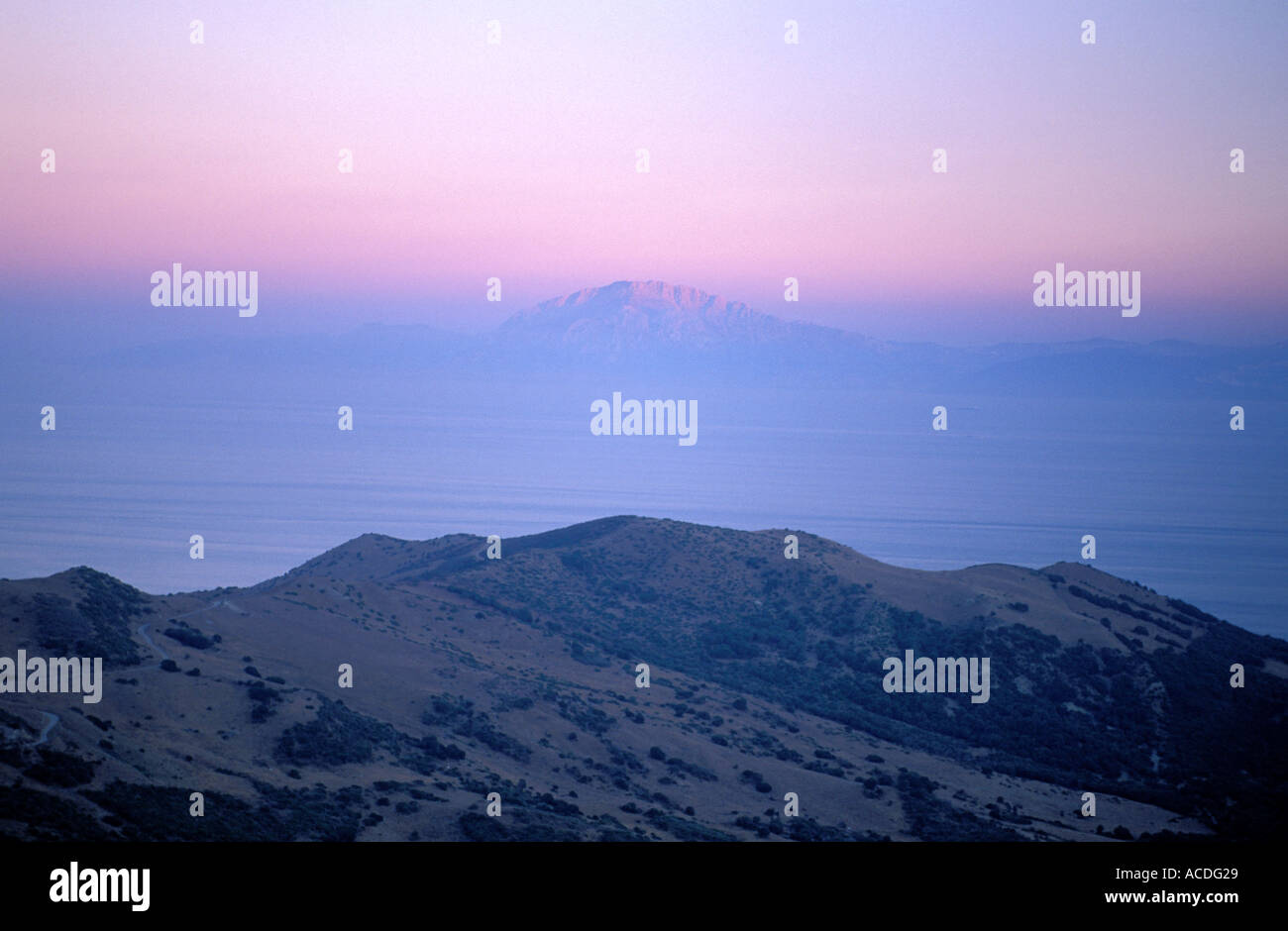 view on Morocco across the street of Gibraltar Stock Photo - Alamy