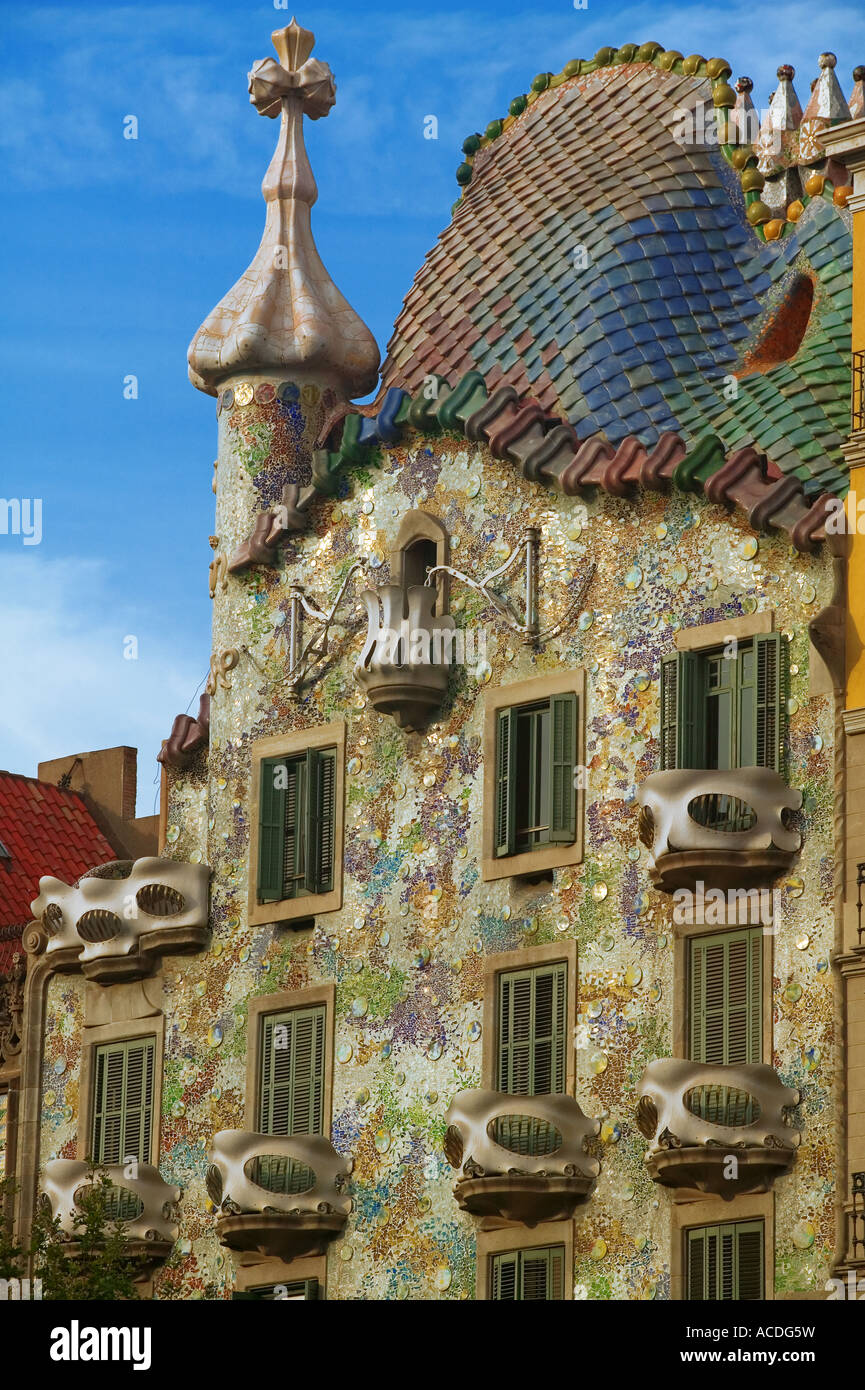 Batllo house - Paseo de Gracia - Barcelona - Spain Stock Photo - Alamy