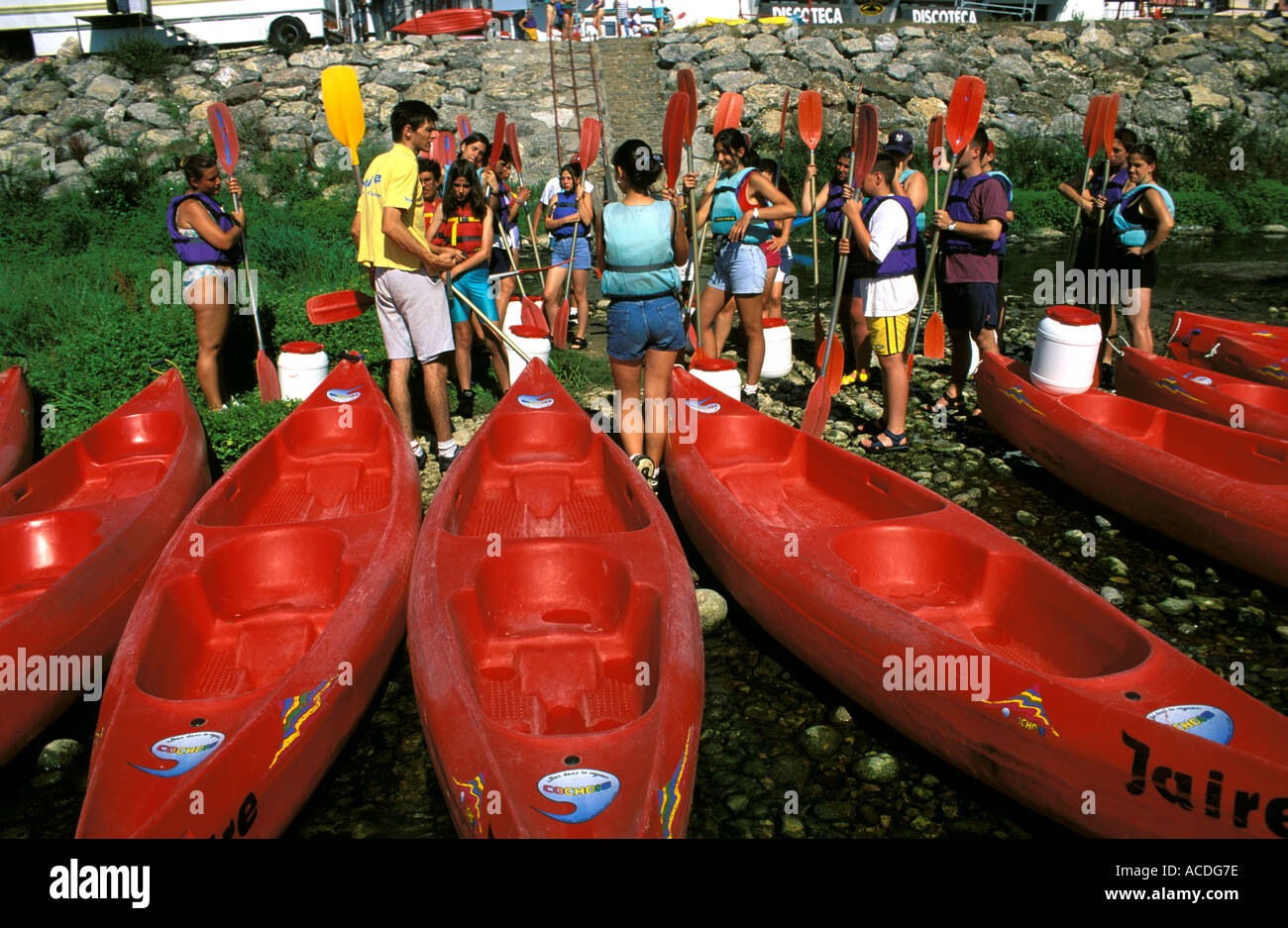 canoeing pyrenees artificial lake in river rio cinca Stock Photo - Alamy