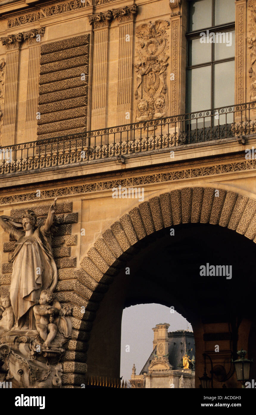 Louvre Paris France Architecture Detail Stock Photo - Alamy