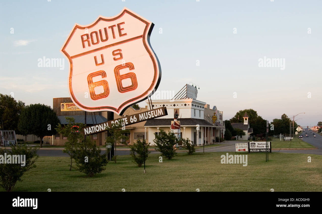 Giant route 66 museum sign hi-res stock photography and images - Alamy