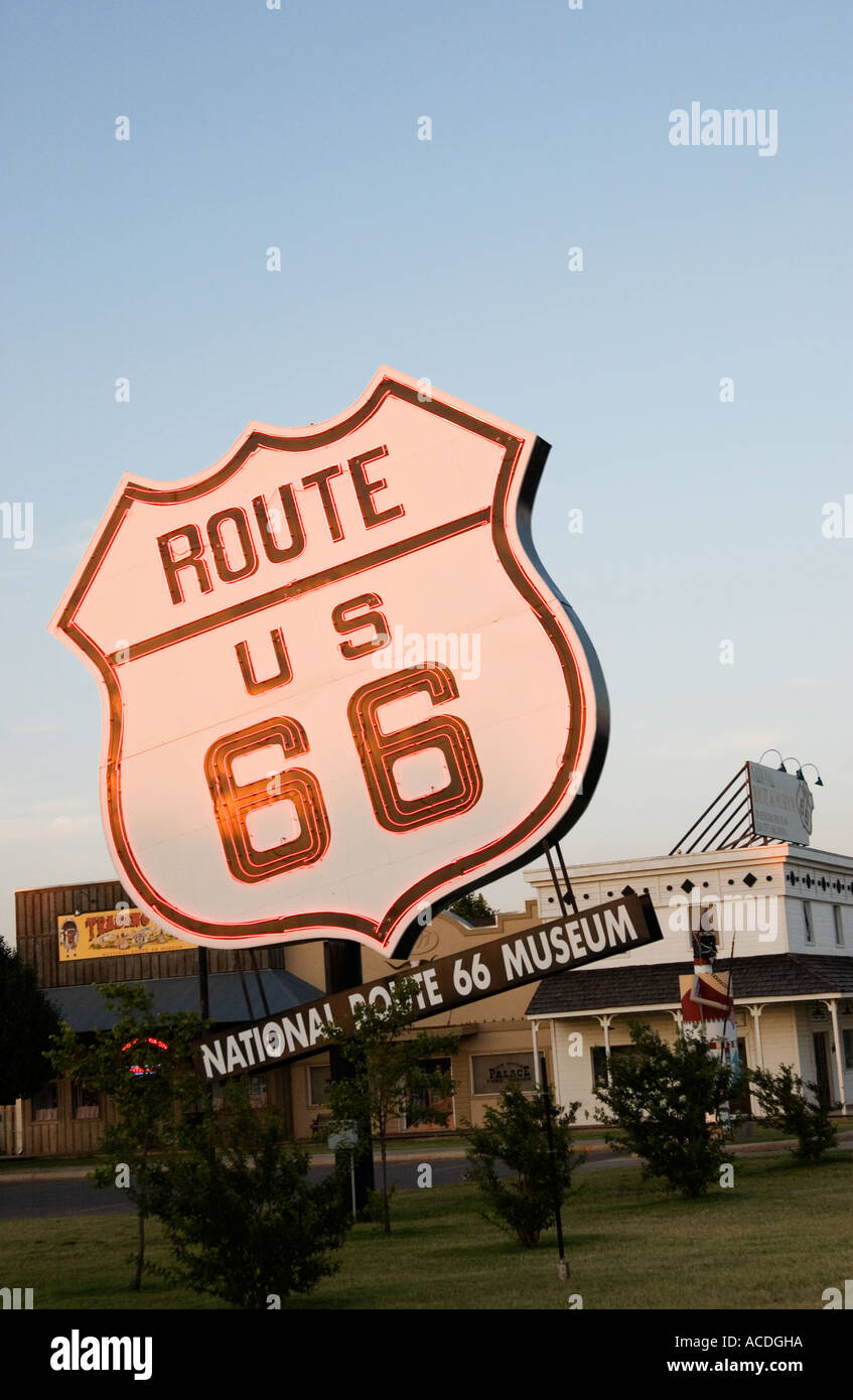 Giant route 66 museum sign hi-res stock photography and images - Alamy