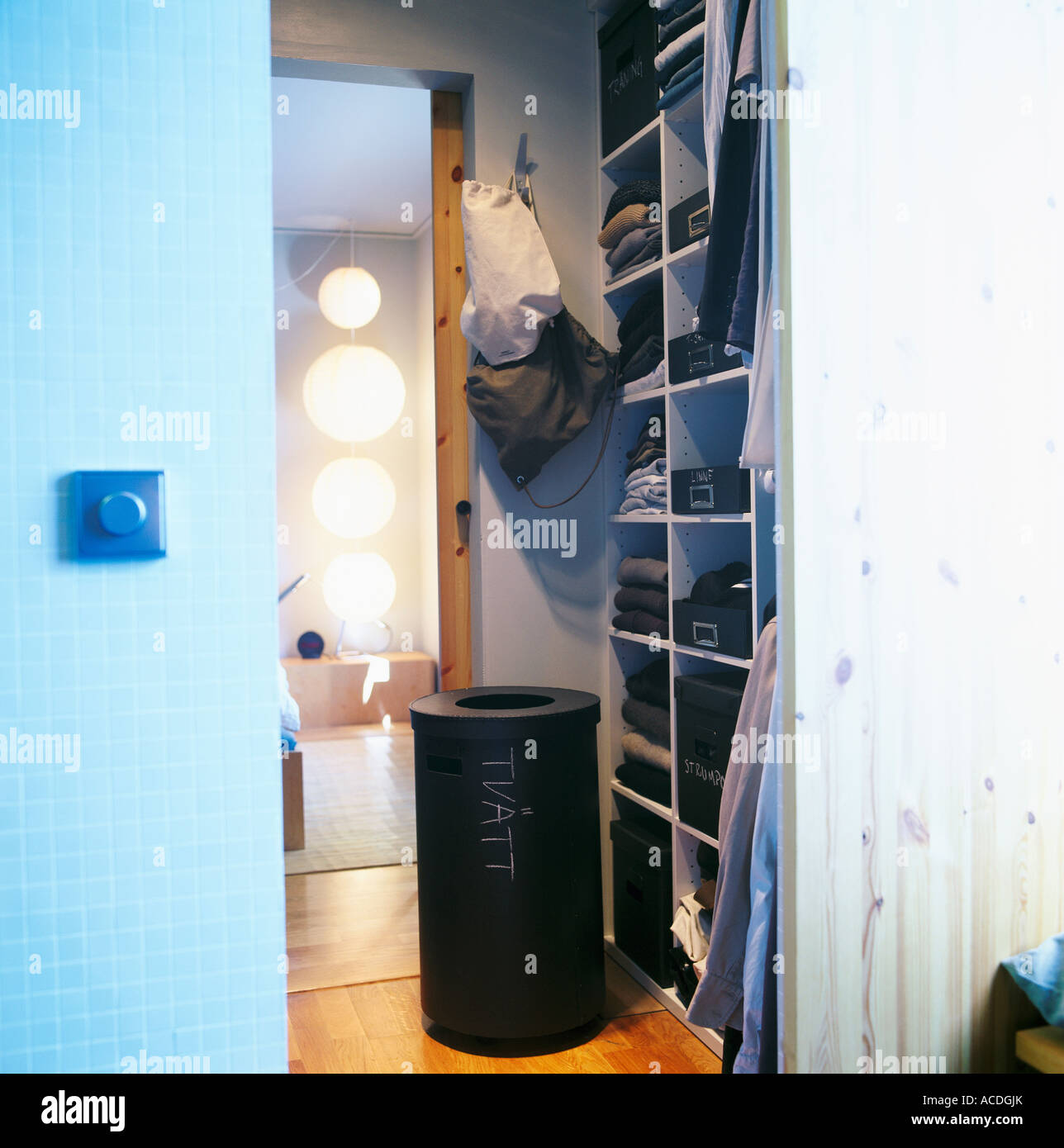 A laundry box in a room Stock Photo - Alamy